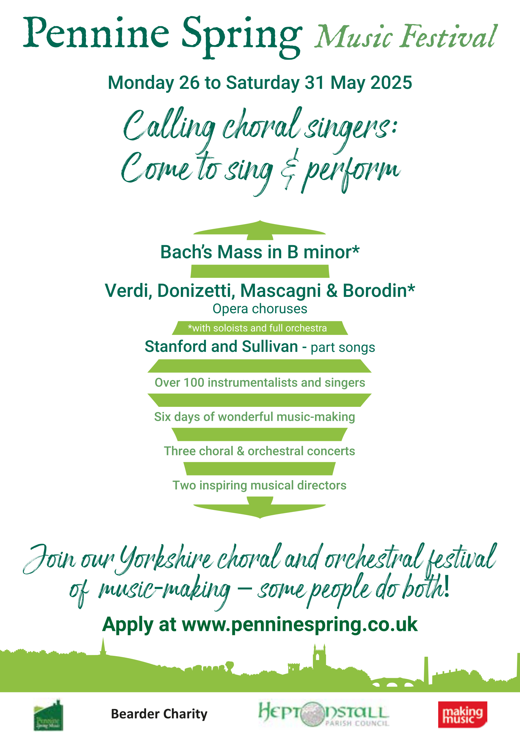 Questors Choir - 2024-12-17 - Choir news item: Pennine Spring Events 2025